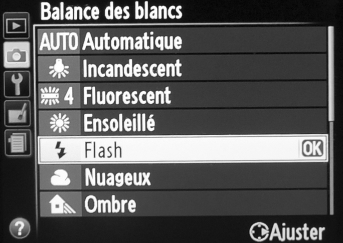 Réglages de l'appareil photographique - Police Scientifique